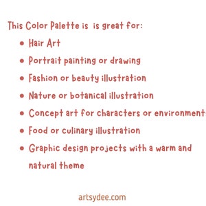 Strawberry Blonde Hair Color Palette Procreate, Hair Color Swatch ...
