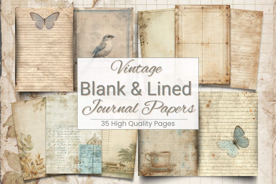 Tea Stained Papers, Junk Journal Filler Pages, Junk Journal Background ...