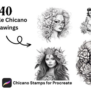 Chicano Procreate, Chicano Tattoo, Chicano Drawing, Chicano Women ...