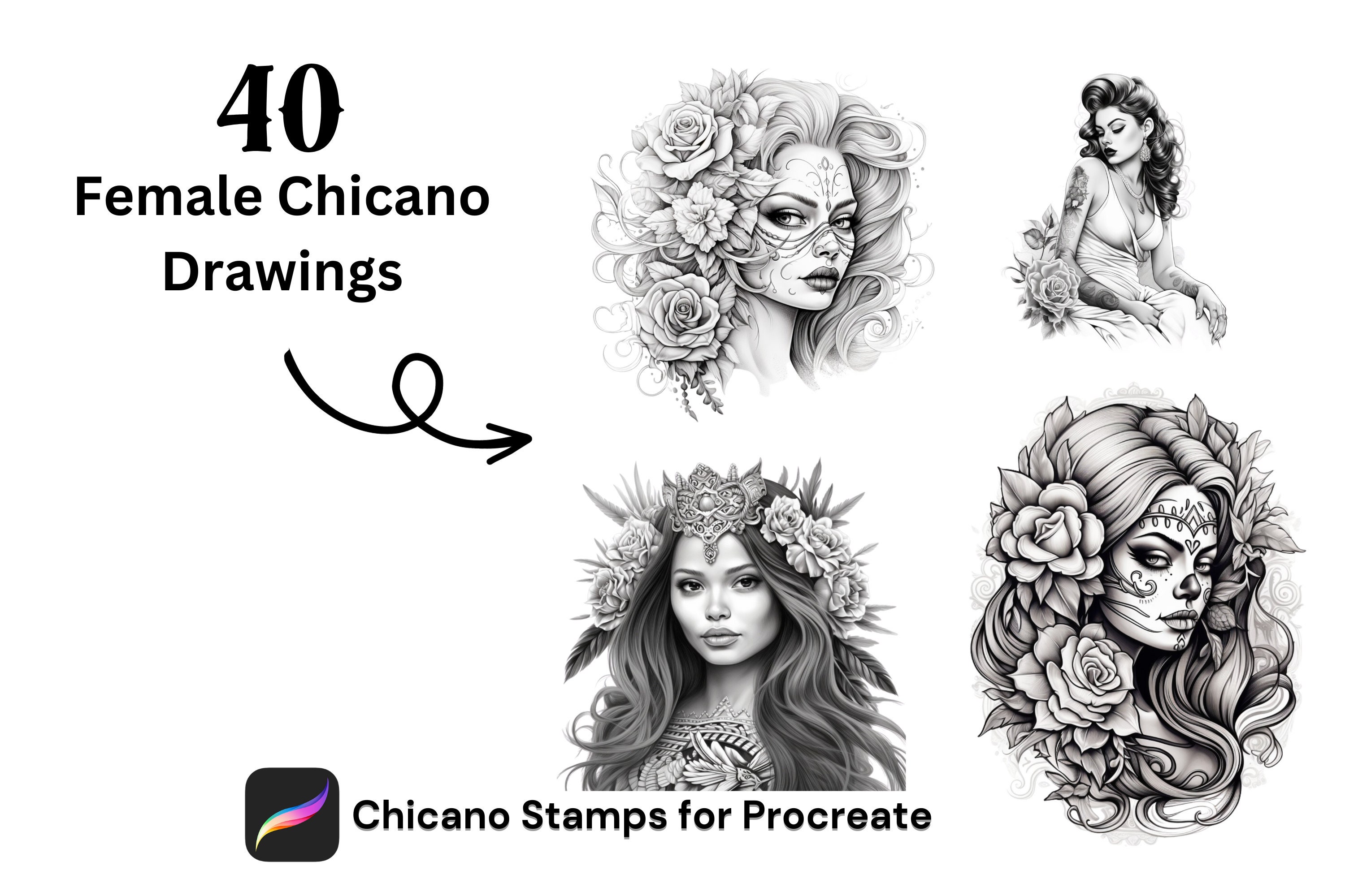 Chicano Drawings Art