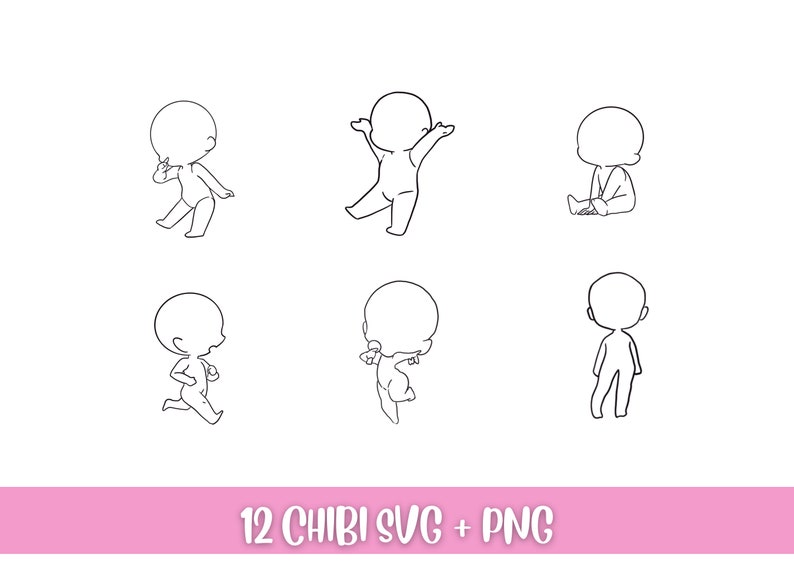 Chibi SVG / PNG, Chibi Poses, Anime SVG, Chibi Anime Svg, Chibi Anime ...