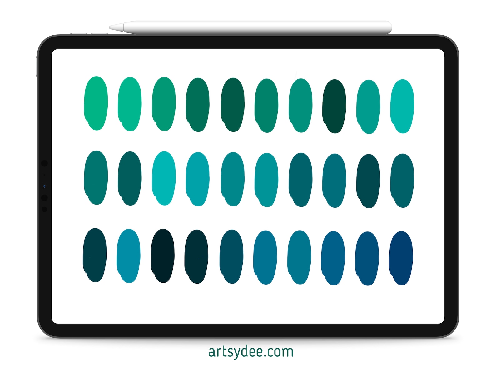 Sea Color Palette Procreate, Procreate Green, Ocean Color Palette ...