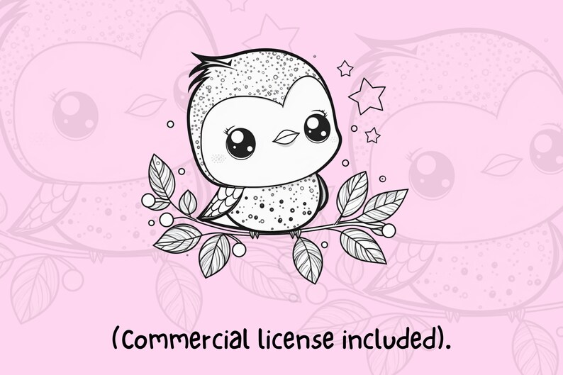 Cute Birds Digi Stamp Procreate Stamp Digi Stampdigital - Etsy