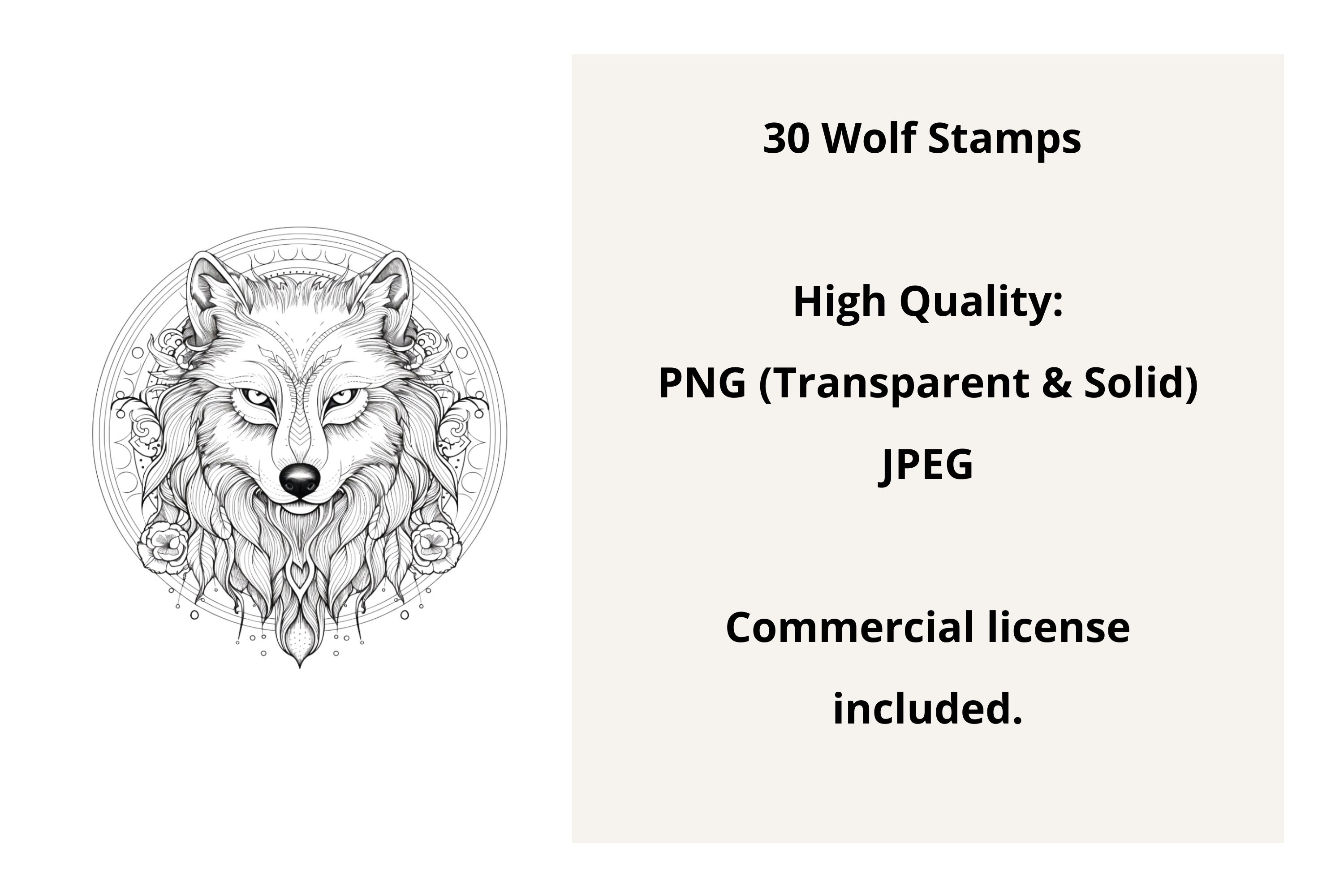 30 Wolf Stamps Wolf Tattoo Digi Stamps Digital Stamps Wolf - Etsy