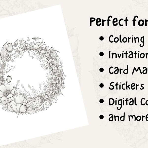 Flower Digi Stamp - Etsy