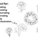 Carnation Digital Stamps, Carnation PNG, Carnation Hand Drawn ...