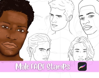 Procreate Portrait Stamp Brushes Portrait Guide Stamps - Etsy