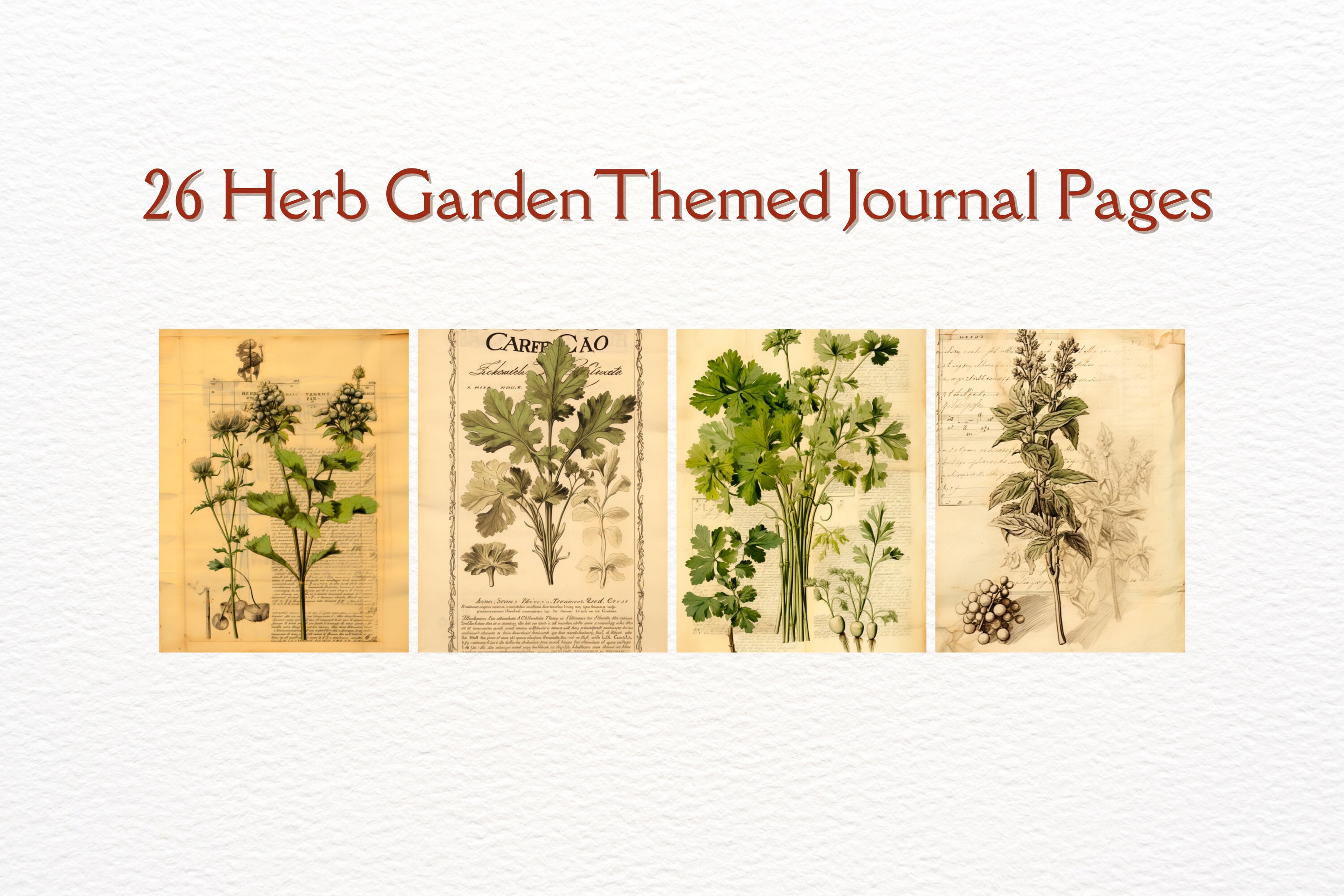26 Herb Garden Junk Journal Pages, Herb Junk Journal, Junk Journal Kit ...