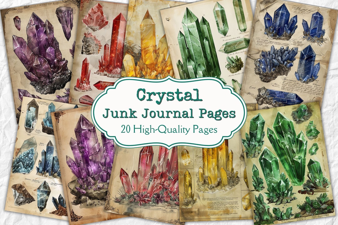 Crystal Gem Mineral Junk Journal, Crystal Junk Journal, Crystal Journal ...