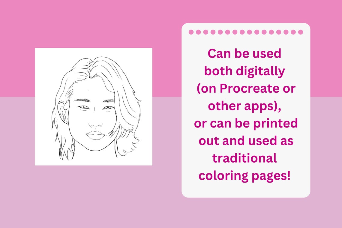 Male Color Pages Procreate, Procreate Coloring Page, Digital Coloring ...