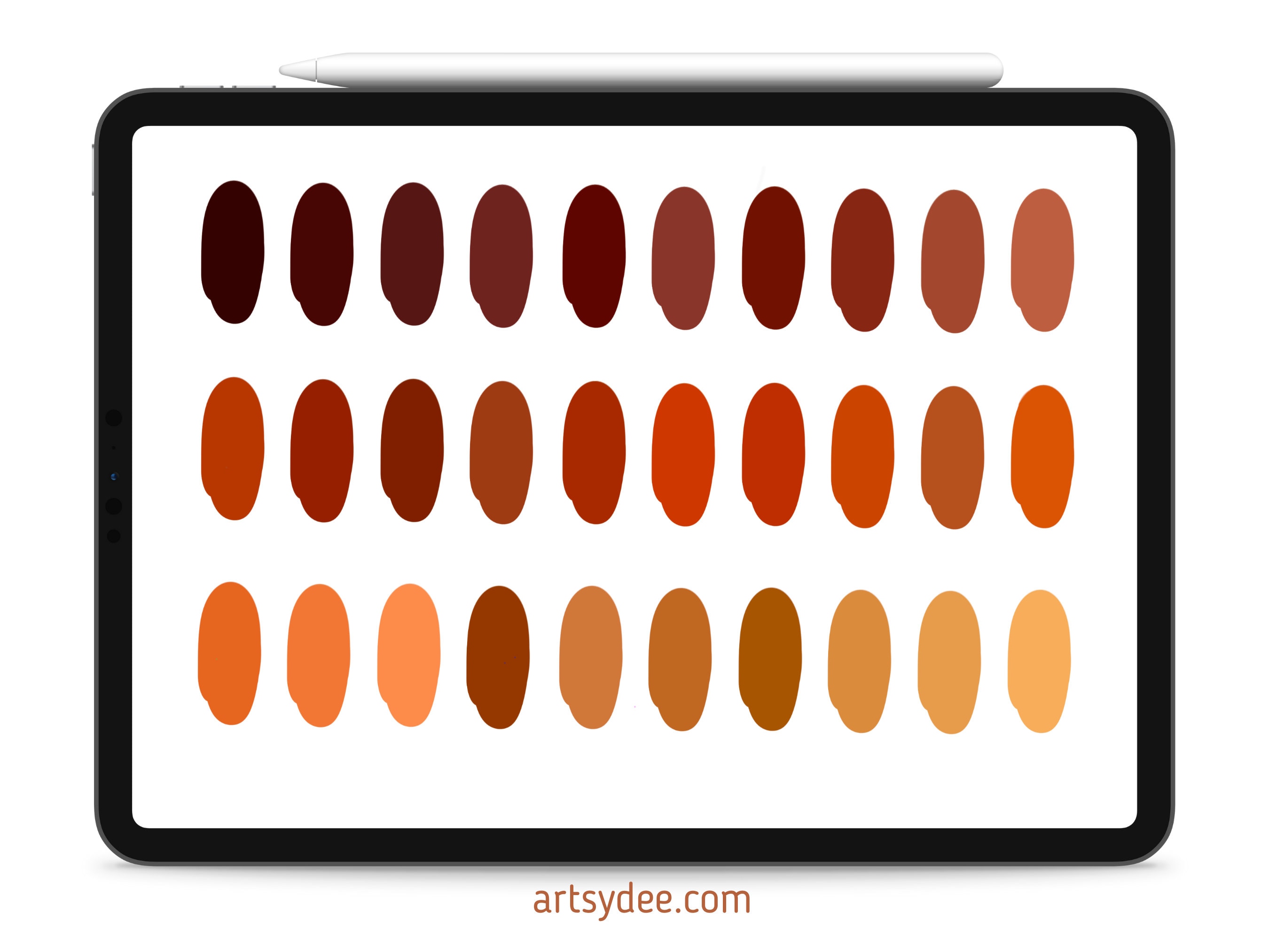 Red Color Palette, Procreate Palette, Color Palette, Deep Autumn Color ...