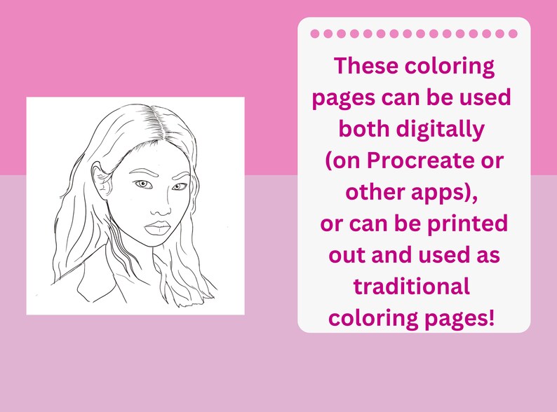 Women Procreate Coloring Pages, Procreate Coloring Page, Procreate ...