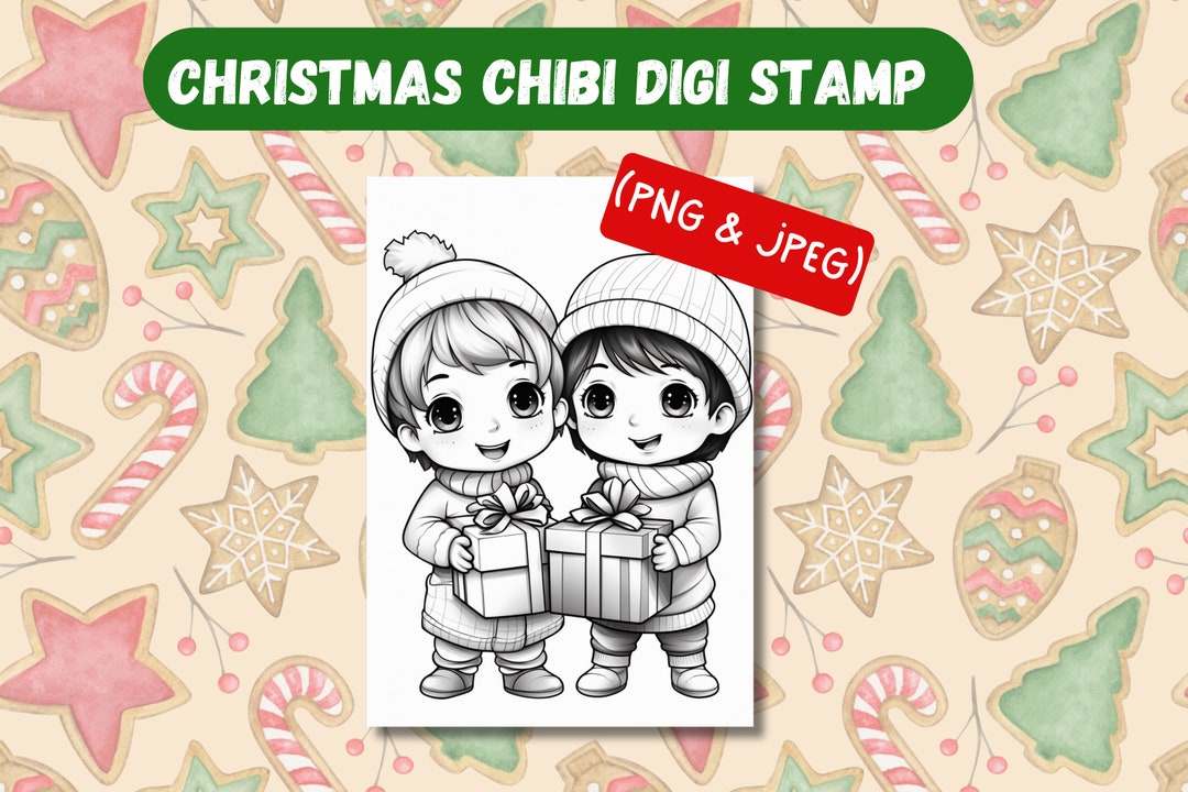 Christmas Chibi, Christmas Chibi Kids, Cute Chibis, Card Making ...
