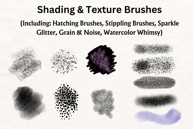 Lineart Brushes for Procreate, Inking Brush Procreate, Stipple Brush ...