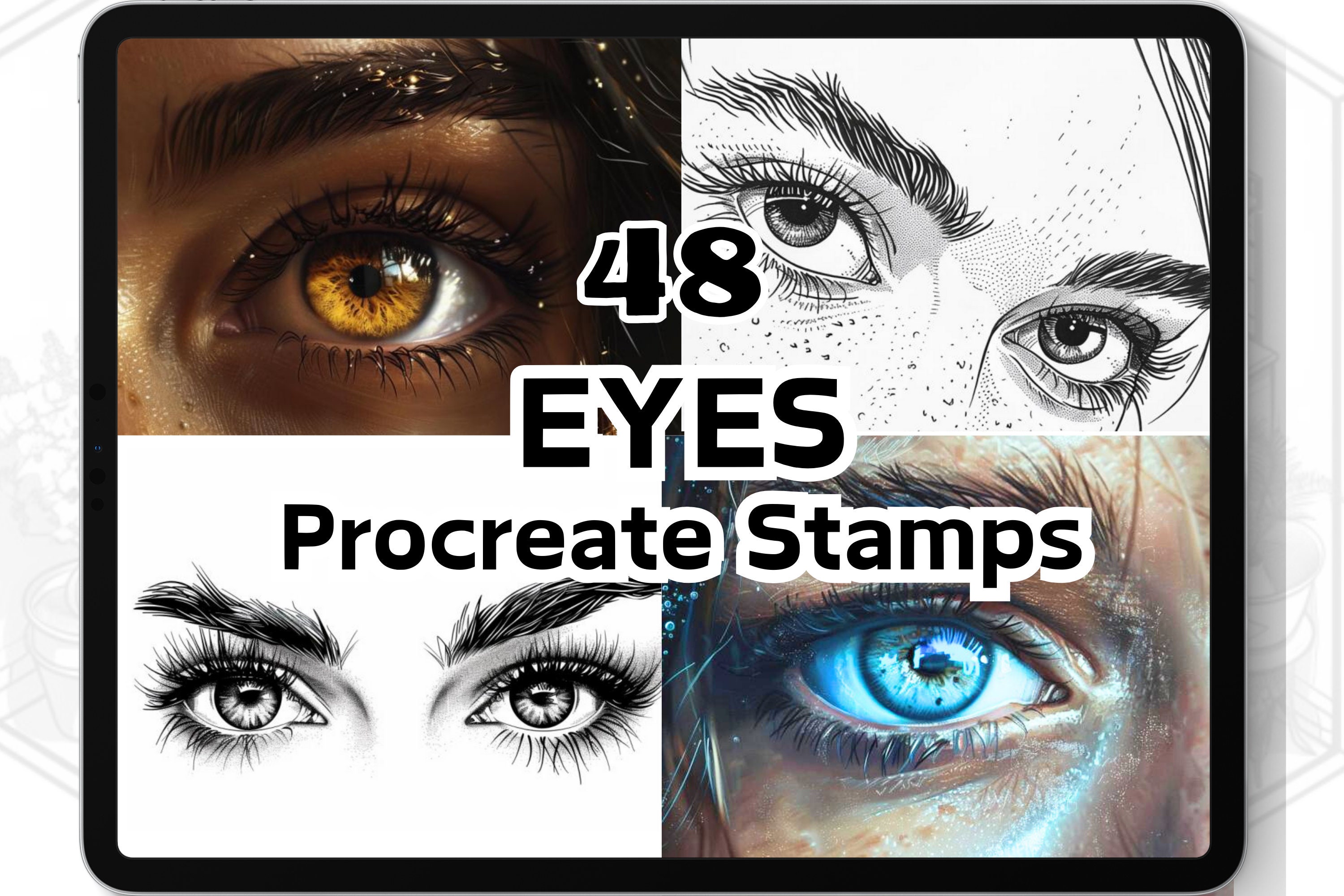 48 Eyes Procreate, Procreate Eyes, Anime Eyes Procreate, Procreate ...