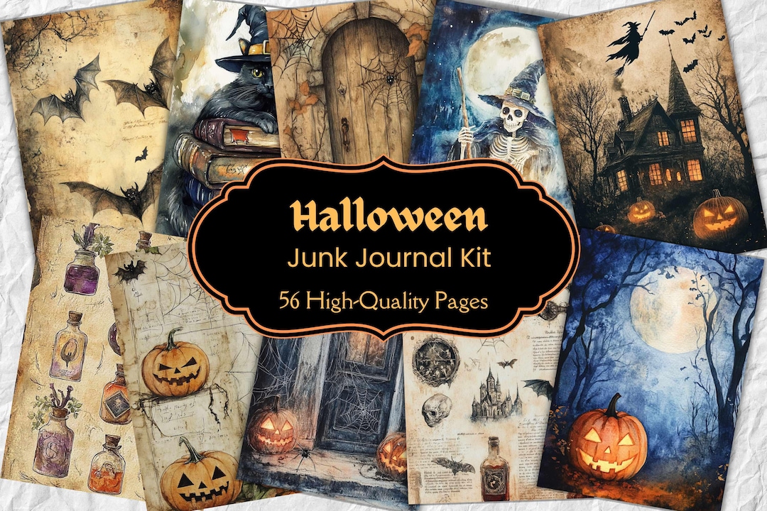 Halloween Junk Journal, Junk Journal Kit, Spooky Journal, Junk Journal ...