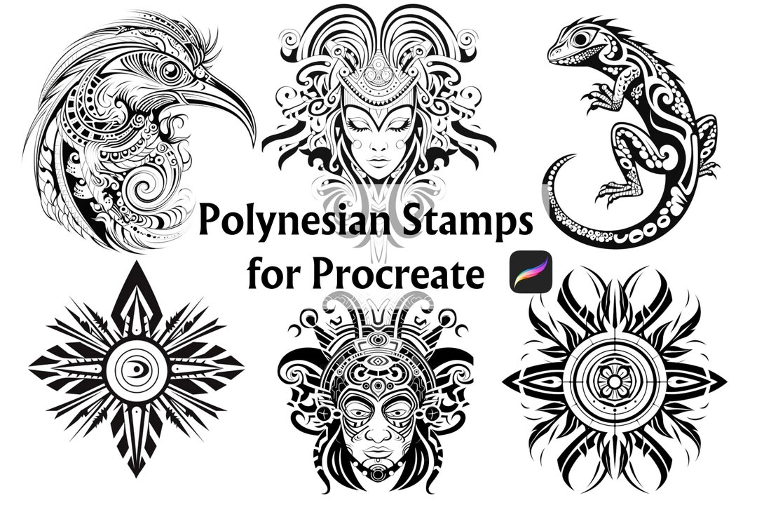Polynesian Procreate Stamps, Procreate Stamps, Procreate Tattoo ...