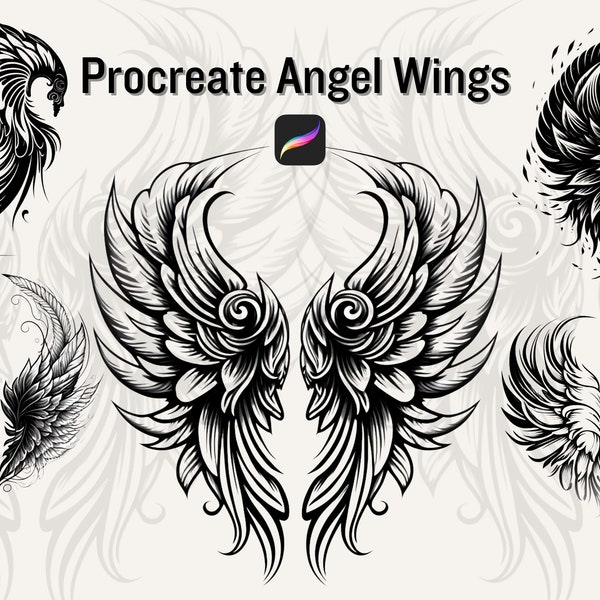 Angel Wing Tattoo Stencil - Etsy