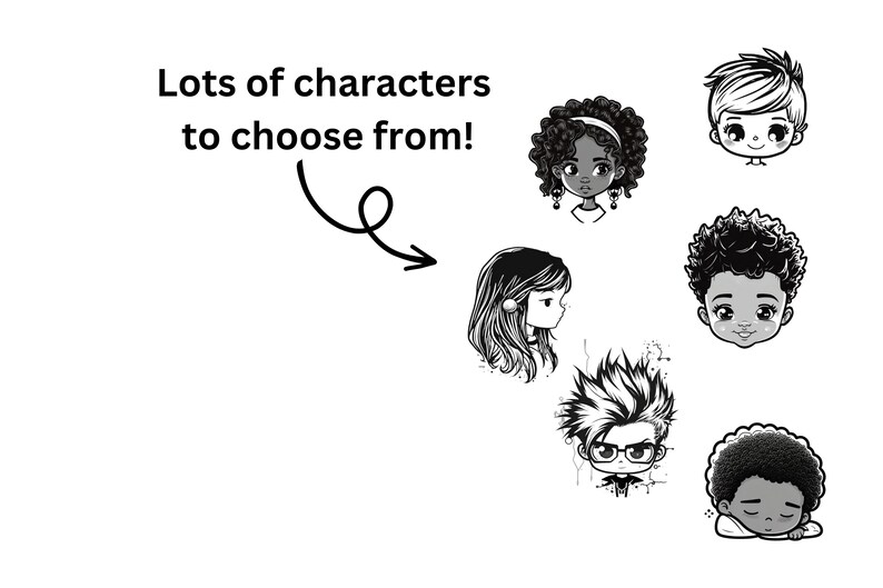 29 Chibi Faces PNG Bundle, Chibi Head, Chibi PNG, Chibi Procreate ...