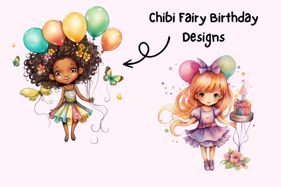 35 Chibi Fairy Clipart, Cute Chibi Fairy, Digital PNG, Cute Chibi ...