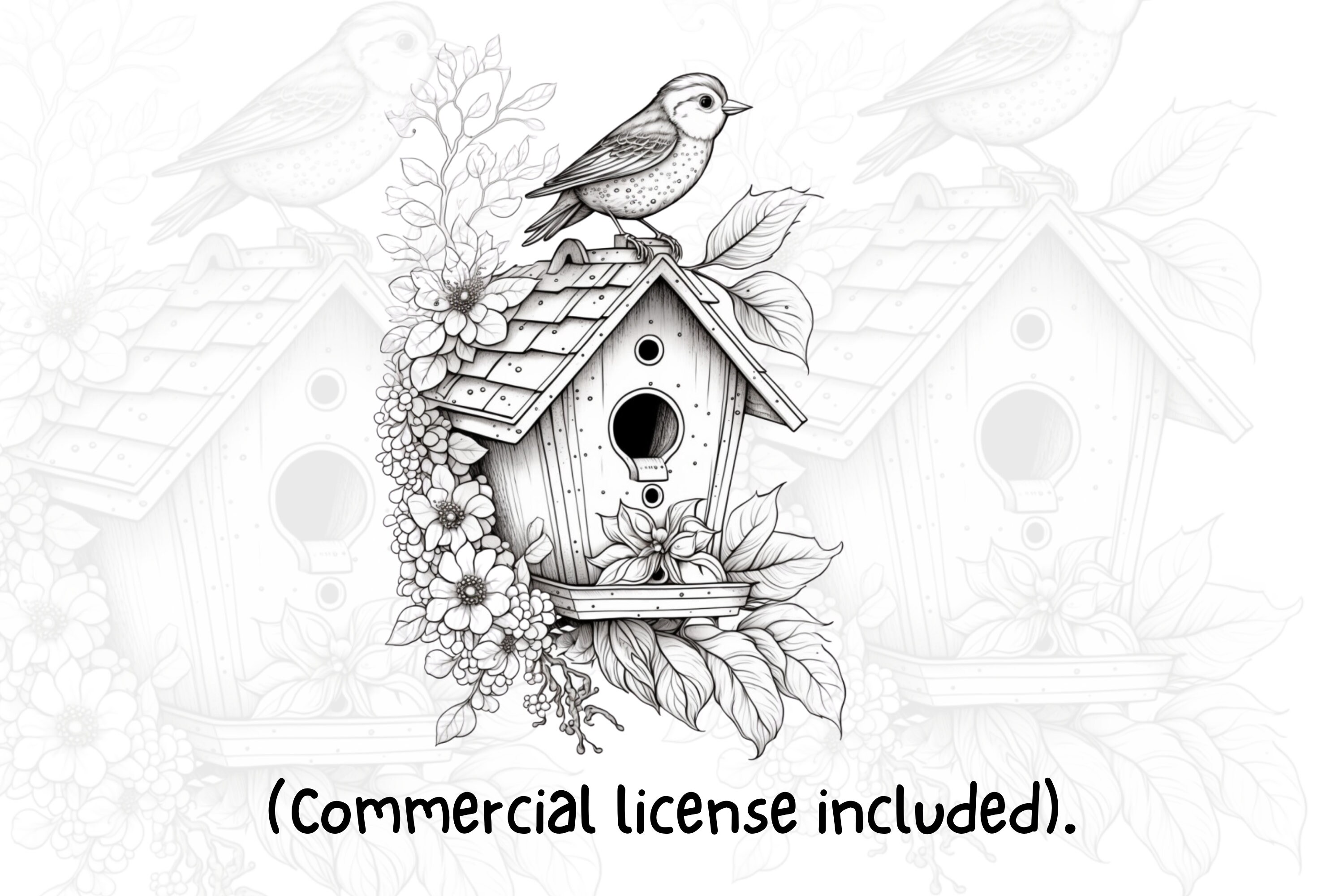 Cute Bird Digi Stamp, Procreate Stamps, Digi Stamp, Digital Stamp, Bird ...