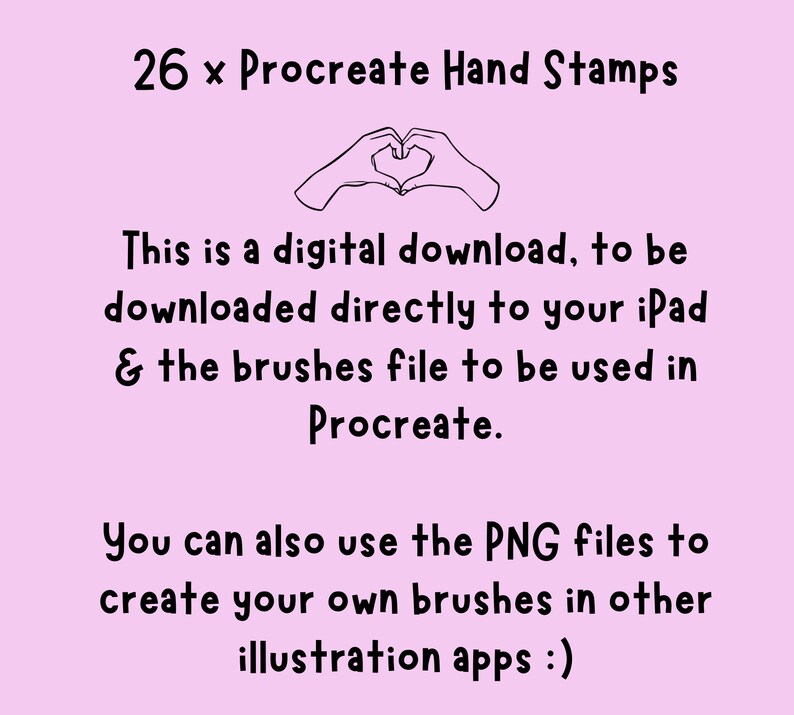 Procreate Hands Stamps, Procreate Stamps, Procreate Brushes, Procreate ...