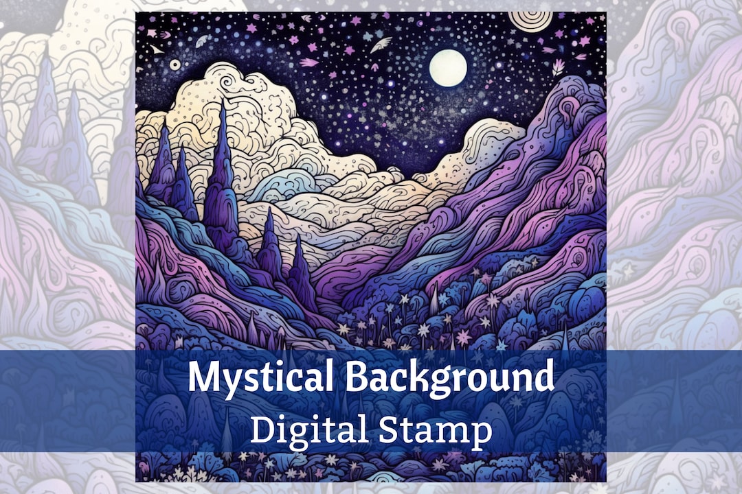 Mystical Backgrounds, Digi Stamps Backgrounds, Digi Stamp, Procreate ...