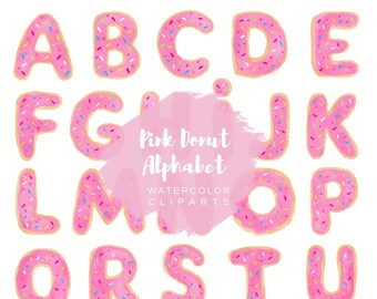 Pink Donut Clipart - Etsy