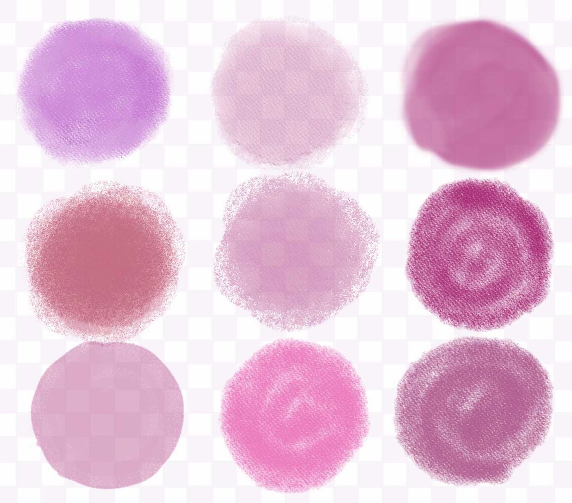 Pink Pastel Circles Clipart png transparent background Pink | Etsy