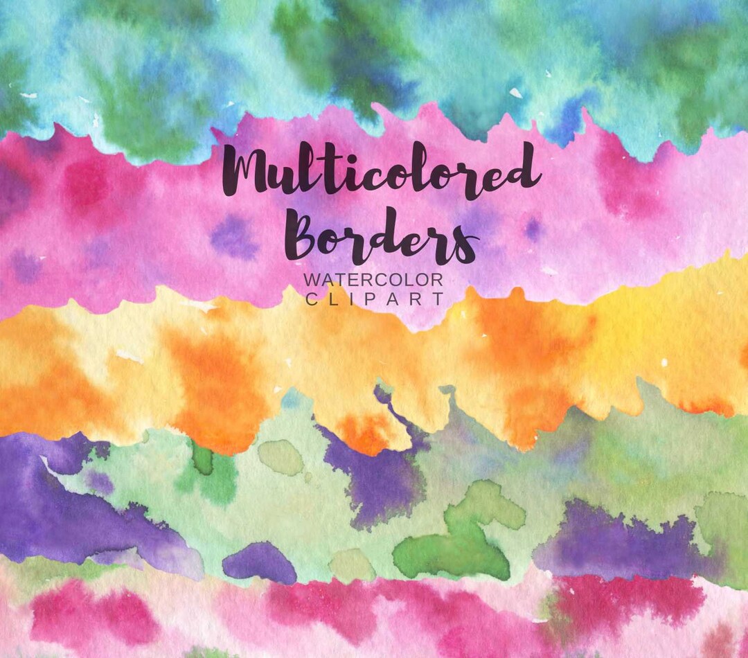 Watercolor Borders Clipart Png Transparent Background - Etsy UK