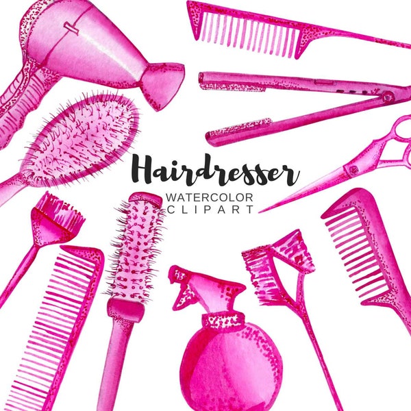 Hairdresser Clipart - Etsy