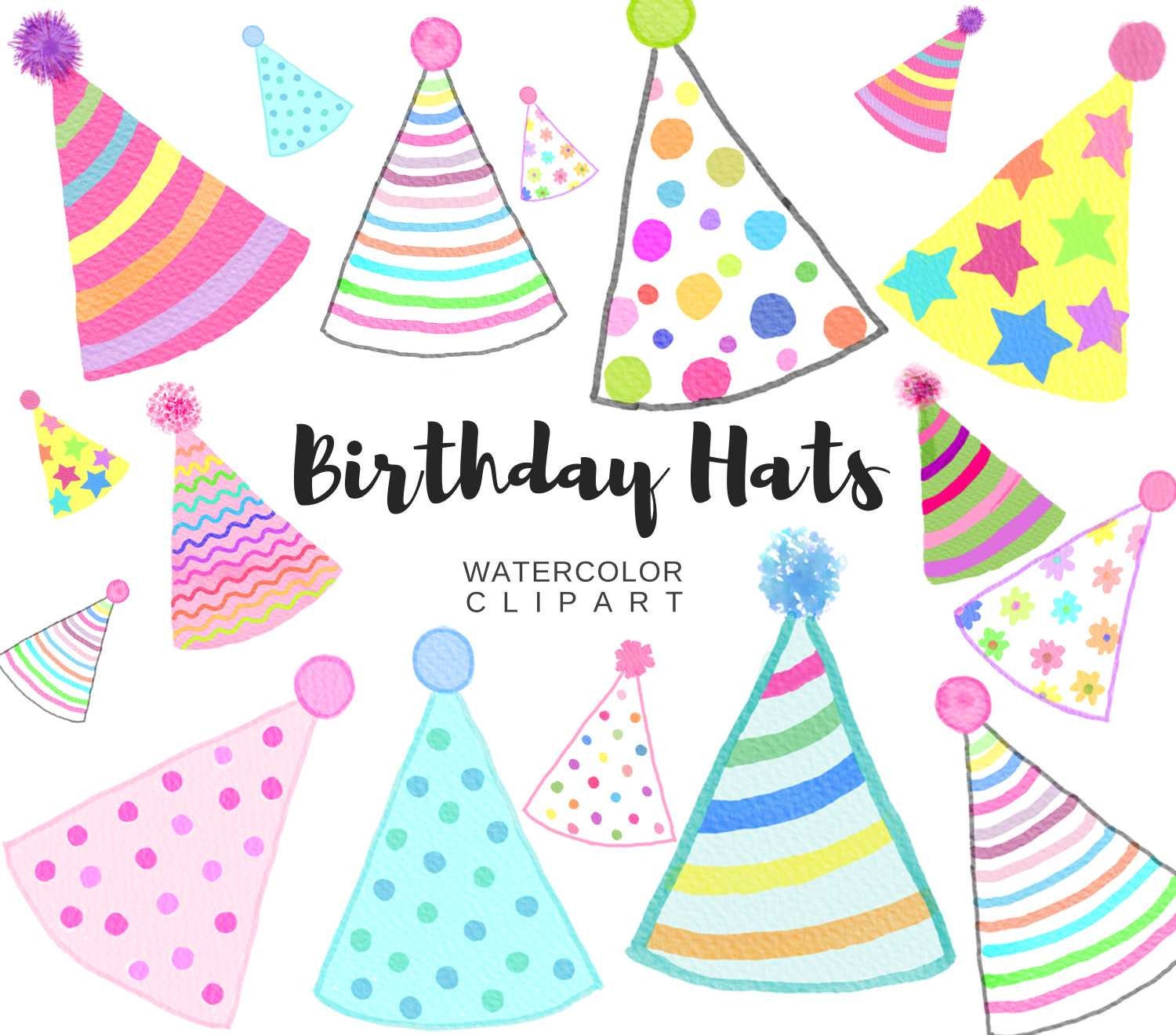 Party Hats Watercolor Png, Transparent Background, Party Hats ...