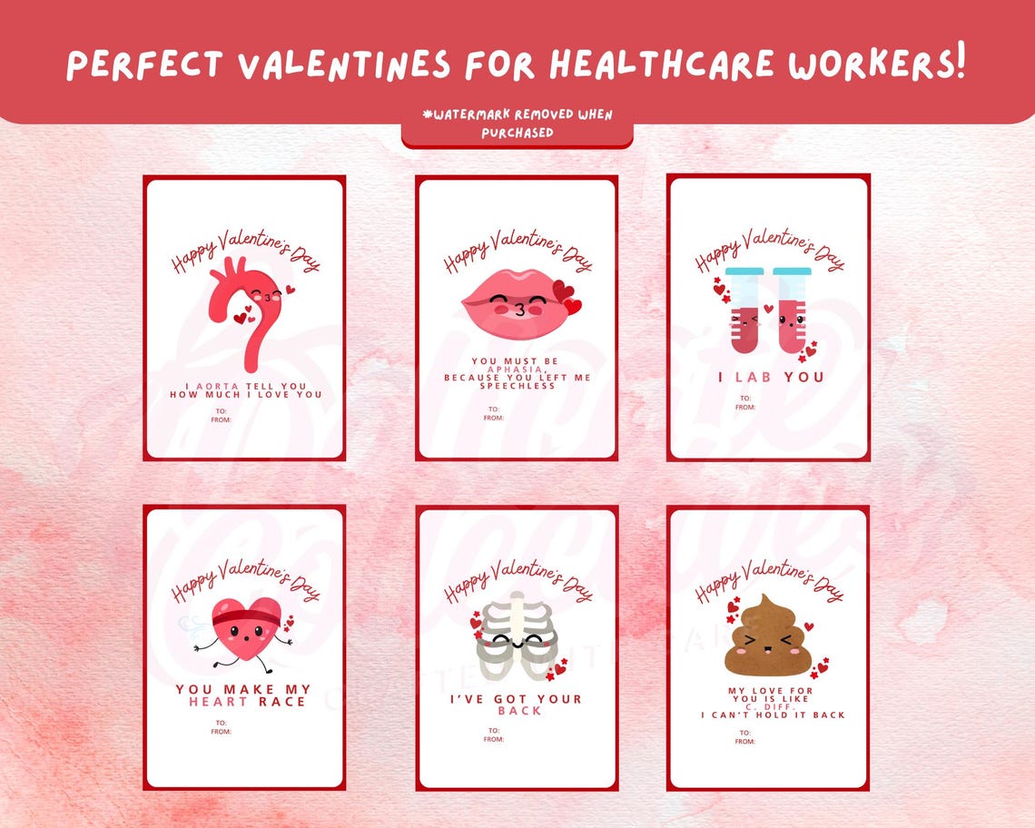 Cute & Funny Medical Valentine's Day Cards, 20 Medical Pun Valentines ...