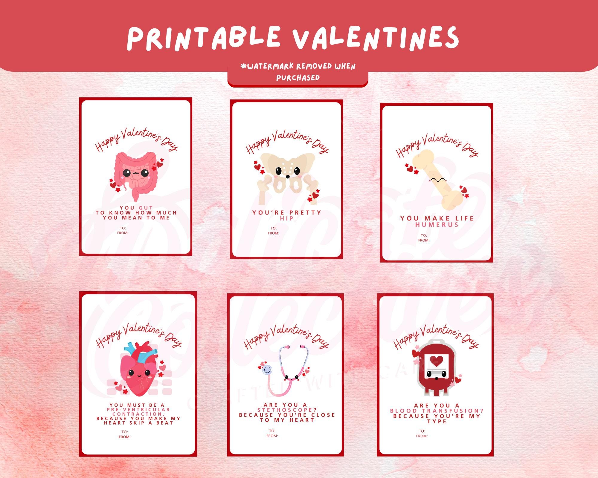 Cute & Funny Medical Valentine's Day Cards, 20 Medical Pun Valentines ...