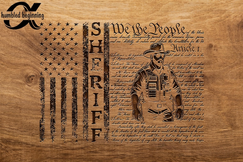 We the People Sheriff Wrap SVG for 40oz Tumbler/water Bottle Digital ...