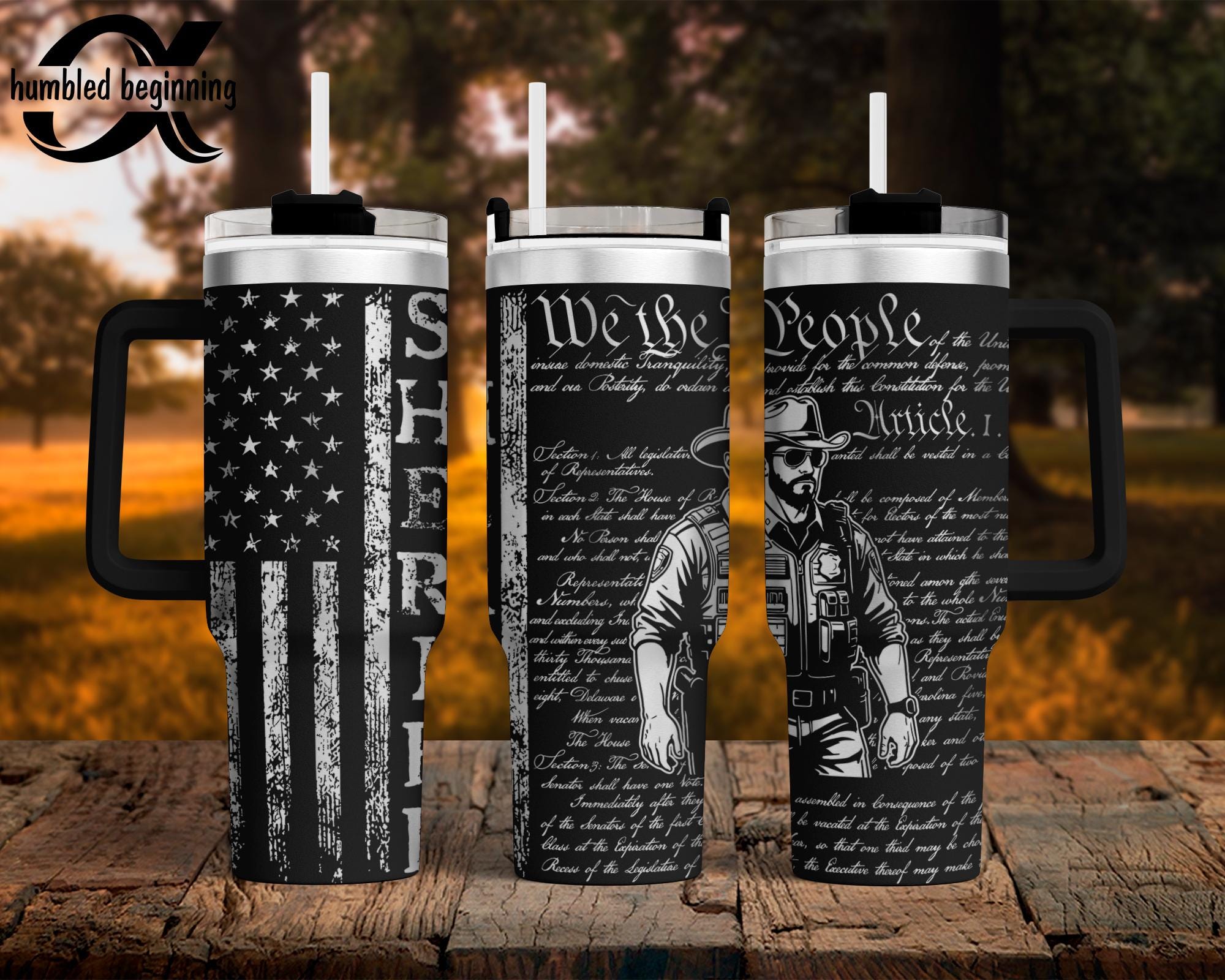 We the People Sheriff Wrap SVG for 40oz Tumbler/water Bottle Digital ...