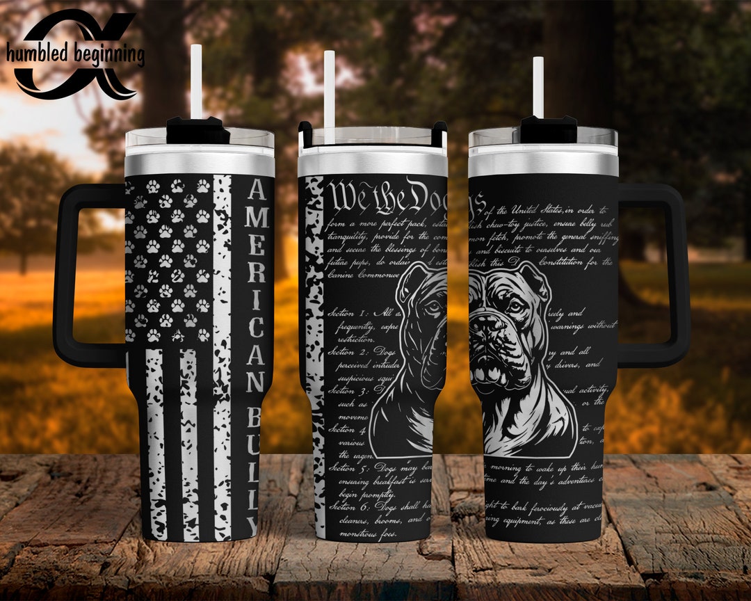 Cute We the Dogs American Bully Wrap SVG for 40oz Funny We the People ...