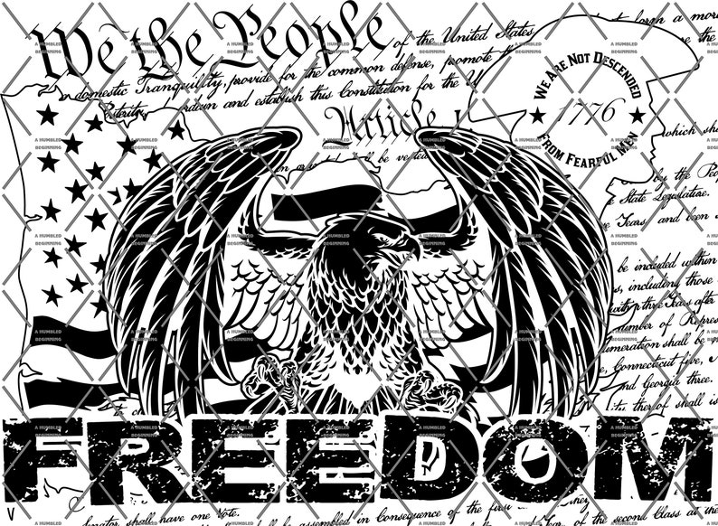 1776 Preamble Freedom Wrap New We the People SVG for 40oz Tumbler ...