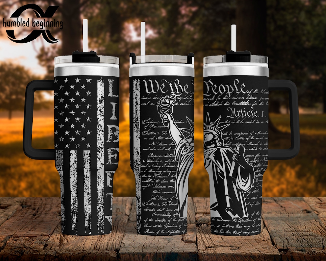 We the People Liberty Wrap SVG for 40oz Tumbler/water Bottle Digital ...