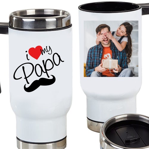 Personalized Photo Travel Mug With Handle Custom Coffee - Etsy
