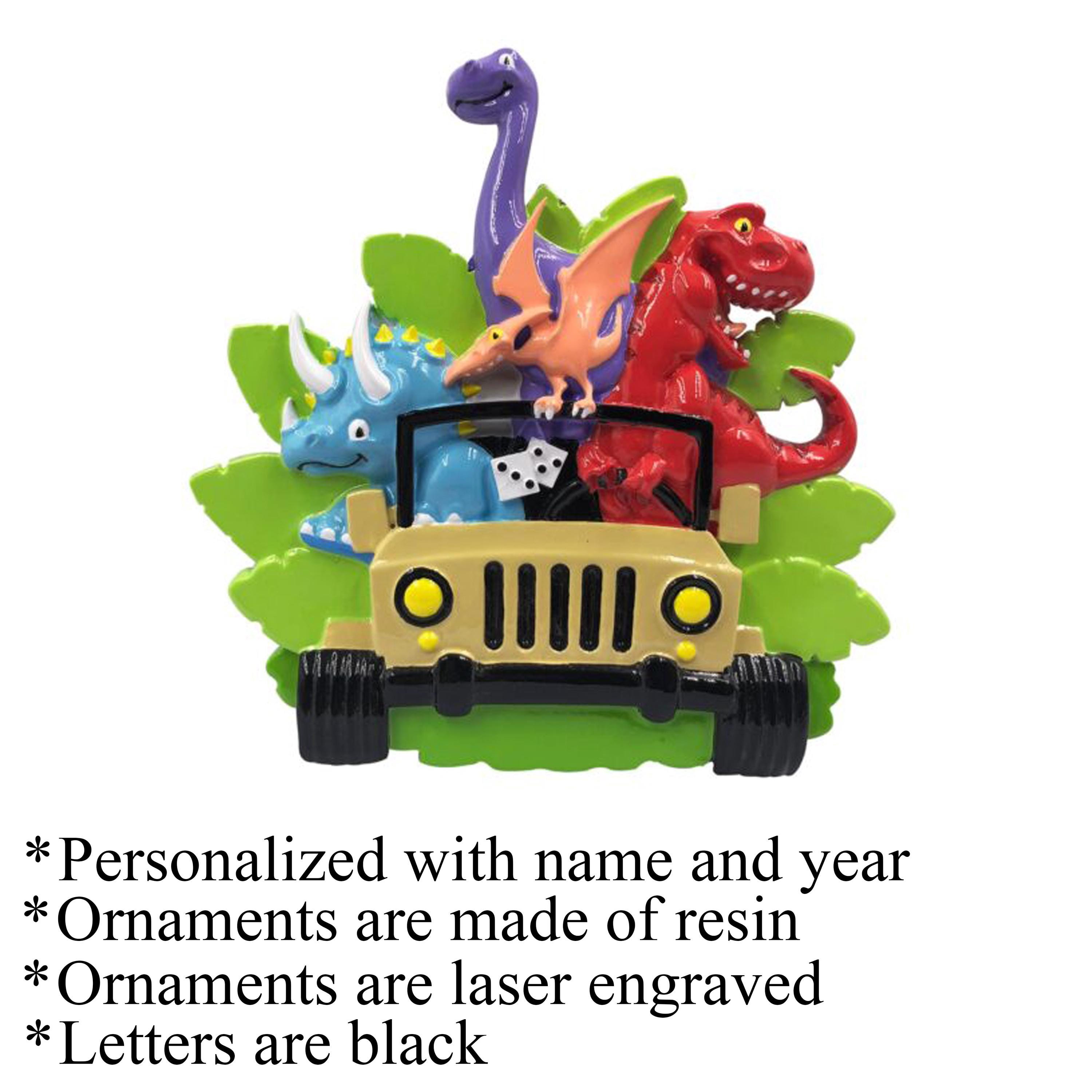 Personalized Dinosaur Family Christmas Ornament - Etsy