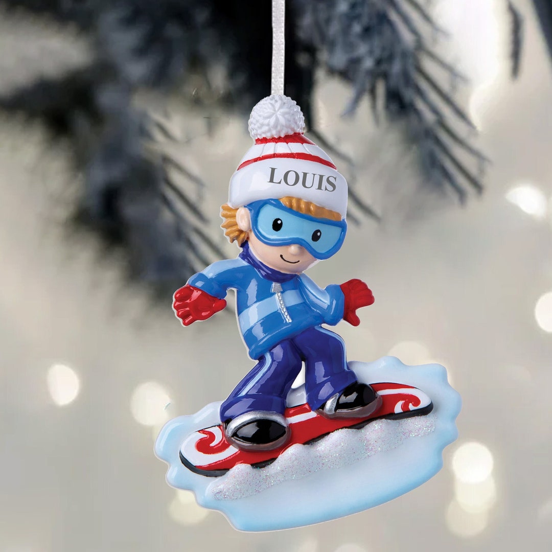 Boy Snowboarding Personalized Christmas Ornament Little Boy - Etsy UK
