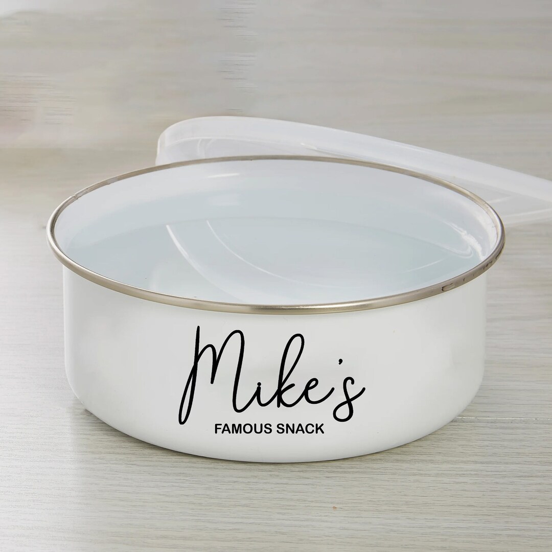 Personalized Cereal Bowl, Snack Bowl With Lid - Etsy