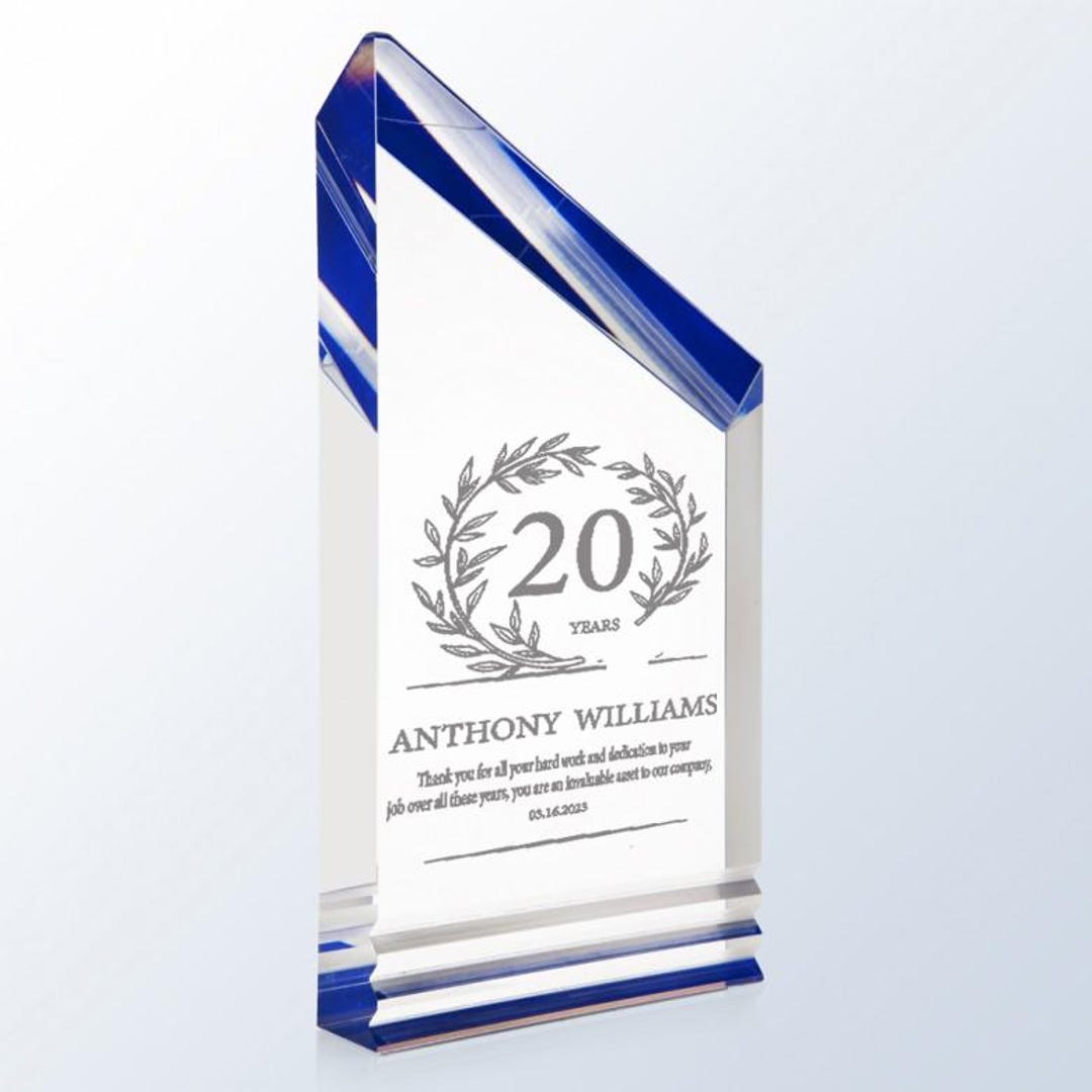 Custom Award,personalized Award Keepsake Block, Employee Retirement ...