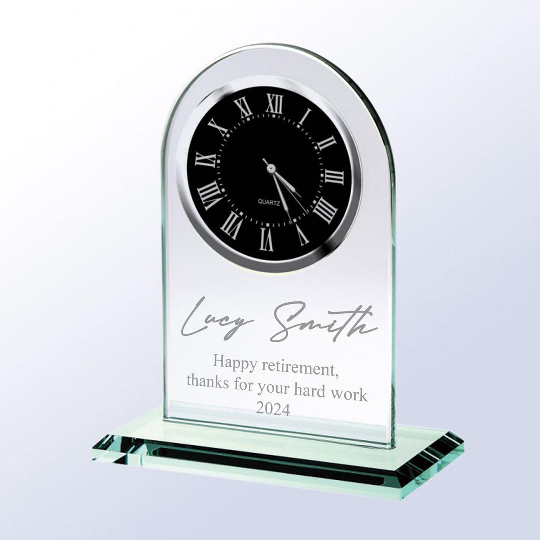 Personalized Award Keepsake Clock, Employee, Retirement, Manager, Staff ...