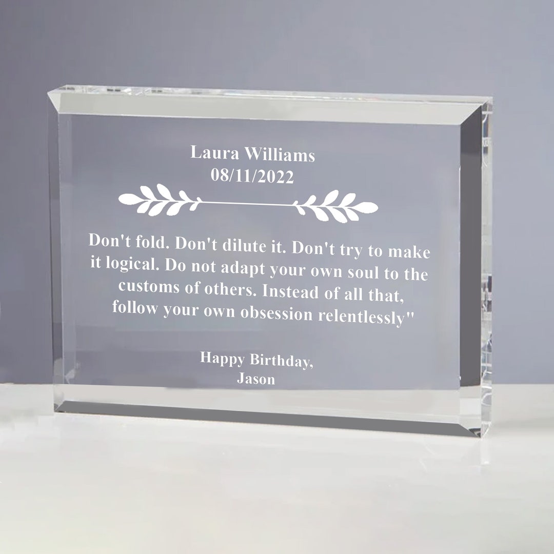Custom Acrylic Block Keepsake, Personalized Gift for Him, Her, Wedding ...