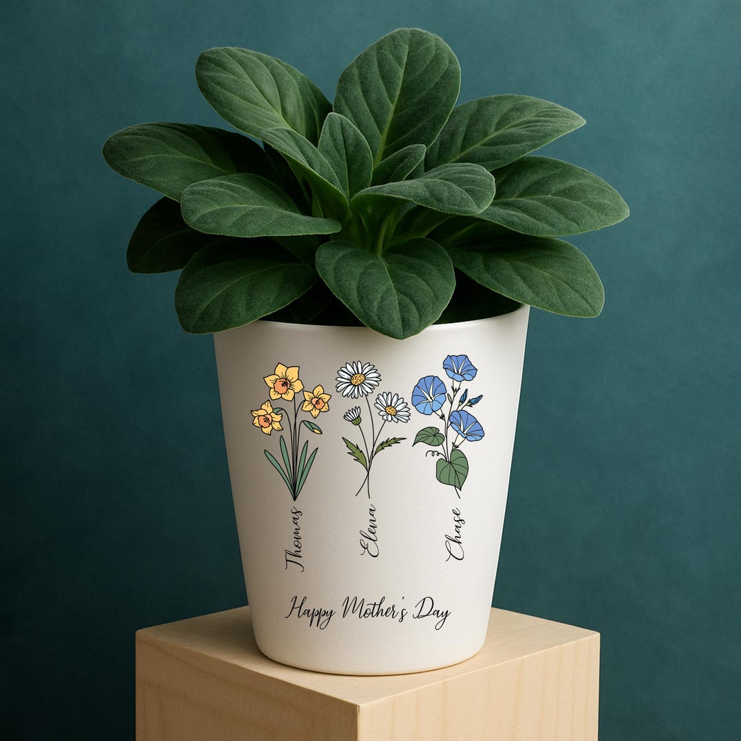 Personalized Ceramic Planter, Custom Name Flowerpot - Etsy