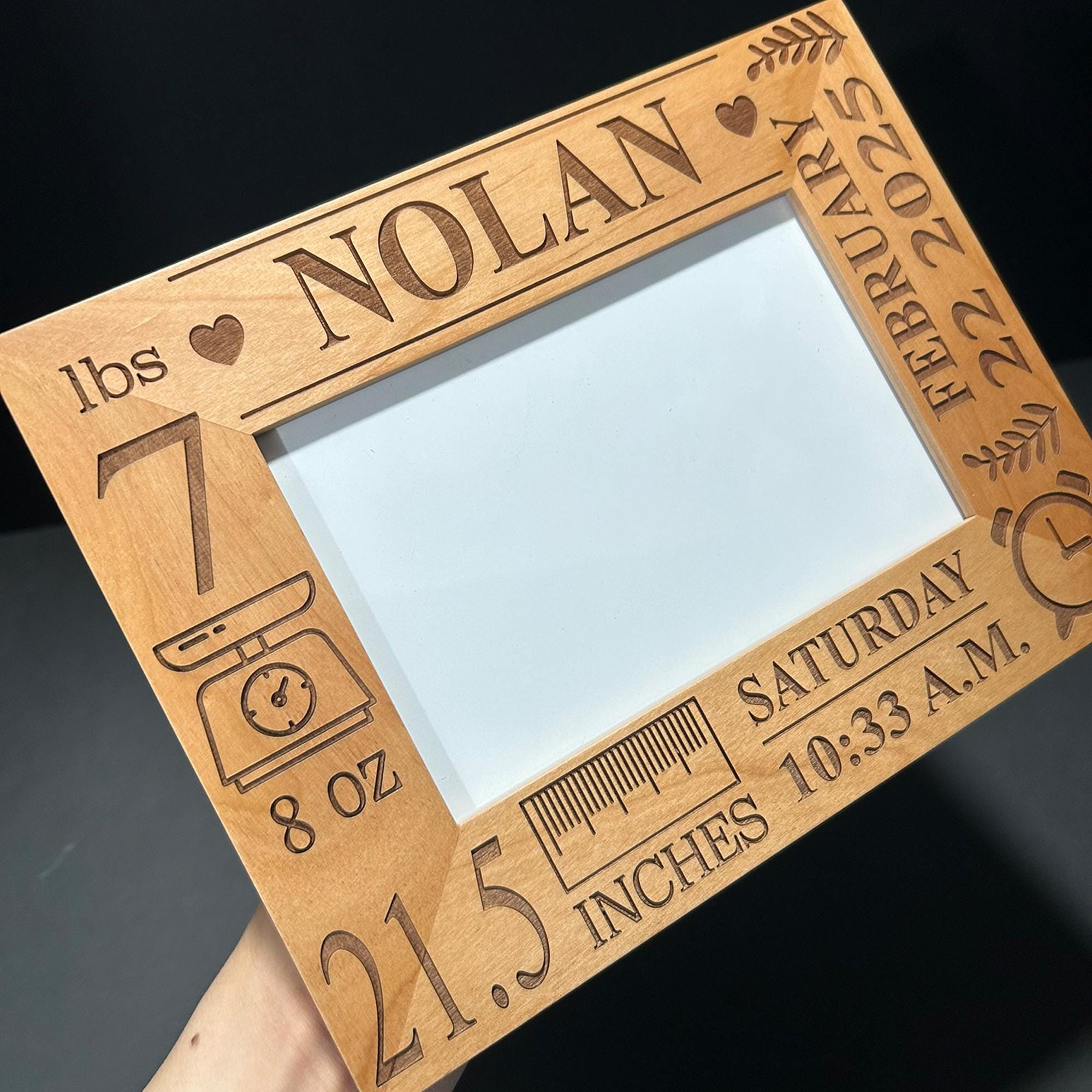 Personalized Baby Birth Stats Picture Frame, Nursery Decor - Etsy