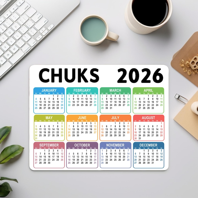 2026 Calendar Mousepad - Etsy