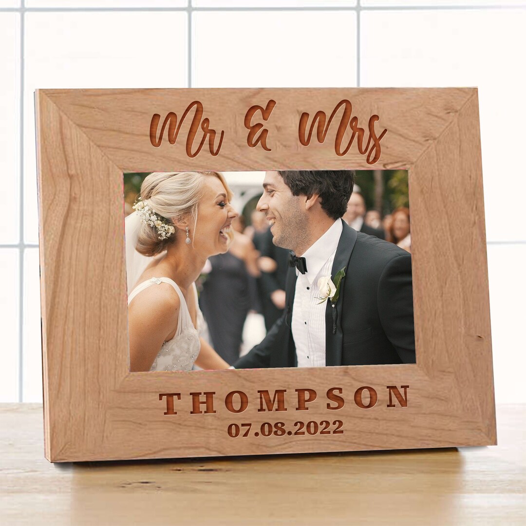 Personalized Wood Wedding Frame, Wood Picture Frame, Anniversary and ...